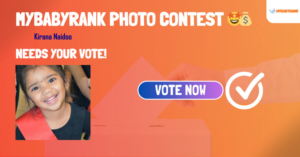Vote for Kirana Naidoo - Cute Baby Photo Contest